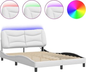 Rám postele s LED bez matrace Hvar bílý 120 x 200 cm 3213921