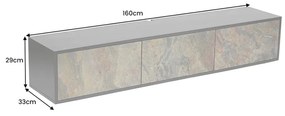 Massive home | Závěsný televizní stolek MOUNTAIN SOUL BLACK 160 CM masiv akácie