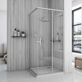 Rea, Sprchový kout REA City 90x90 Nickel Brush, REA-K6496