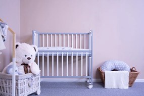 NEW BABY Dětská přístavná postýlka New Baby MATEO 90x40 cm bílo-šedá