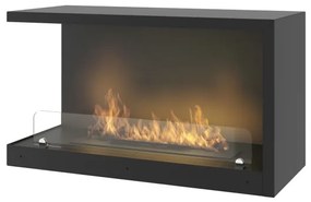 InFire - Rohový BIO krb 80x45 cm  3kW černá