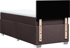 Box spring postel s matrací tmavě hnědá 90x190 cm textil 3285739