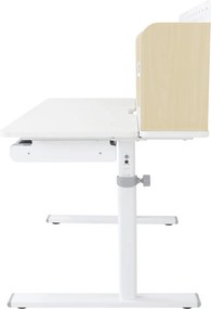Rostoucí psací stůl SMART - přírodní / bílá