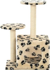 Škrabadlo pro kočky sisalové sloupky 60 cm béžový s potiskem 170520