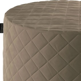 Sedák Barrel pevný, s prošitím barva béžová látka lesklé, sametová