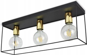 Závěsné Stropní Svítidlo Stropní Svítidlo Klec Loft 571-SK3 Led Black & Gold Edition