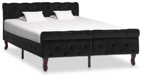 vidaXL Rám postele černý samet 120 x 200 cm