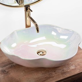 Rea Pearl Akkoya, umyvadlo na desku 505x380x135 mm, vícebarevné, REA-U3309