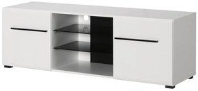 Televizní stolek Heber - bílý/černý