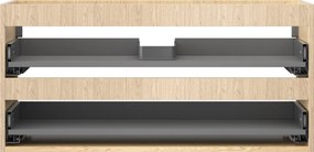 Mexen Box-A, závěsná skříňka 100 cm, 2 zásuvky, dub, 91AX0-1000-470-2-81