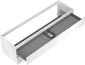 Mexen Orio, koupelnová skříňka 160 cm, 2 zásuvky, bílá lesklá, 91A10-16047-2-BFF00