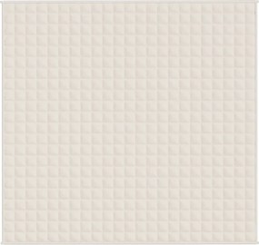 Zátěžová deka světle krémová 220 x 240 cm 15 kg textil 3154828