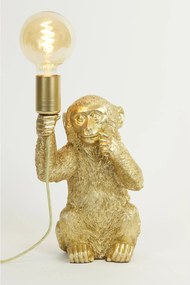 Zlatá stolní lampa s opičkou Monkey S - 20*19*34 cm/40W