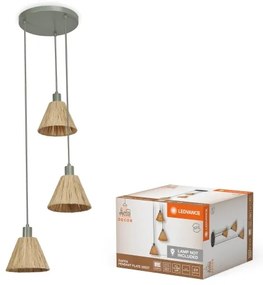 Ledvance - Lustr na lanku DECOR RAFFIA 3xE27/15W/230V rafie