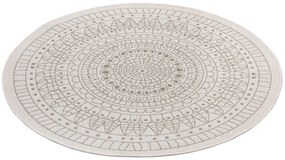 Hanse Home, Kusový koberec Twin-Wendeteppiche 105475 Linen kruh – na ven i na doma, 140x140 (průměr) kruh, hnědá, chodba / předsíň
