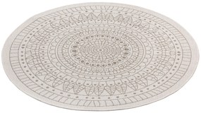 NORTHRUGS - Hanse Home koberce Kusový koberec Twin-Wendeteppiche 105475 Linen kruh – na ven i na doma - 100x100 (průměr) kruh cm