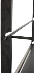 HÜBSCH Nástěnný regál NORM 180x80 cm černý 021321