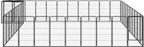 42panelová ohrádka pro psy černá 50 x 100 cm práškovaná ocel 3115956