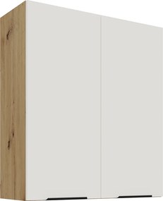 ARIA az | horní skříňka 80 G-90 2F policová | 80 cm | VYSOKÁ | ANTI FINGERPRINT povrch | artisan/bílá