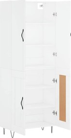 vidaXL Skříň highboard 69,5 x 34 x 180 cm kompozitní dřevo [3198079] Barva: bílá s vysokým leskem