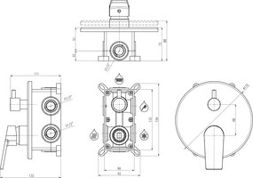 Slezák - RAV Vanová/sprchová baterie 2-cestná s podomítkovým tělesem a s boxem COLORADO - , Chrom