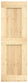 Posuvné dveře s kováním 70 x 210 cm masivní borové dřevo,  3203070