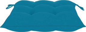 vidaXL Zahradní židle 6 ks s poduškami masivní teak [3073134] Barva: Modrá