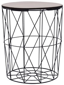 287654 vidaXL Konferenční stolek černý Ø 47 cm