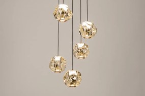 Závěsné LED svítidlo Benelux Organic Crystal Gold 5
