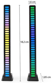 Nedis GALDP110BK - SADA 2x LED RGB Nabíjecí stolní lampa LED/250 mAh