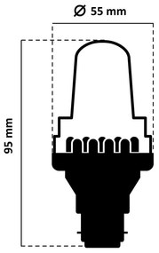 LED žárovka FLASH, ledově bílá, patice B22