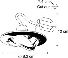 Chytré zapuštěné bodové svítidlo měděné naklápěcí vč. Wifi GU10 - Edu
