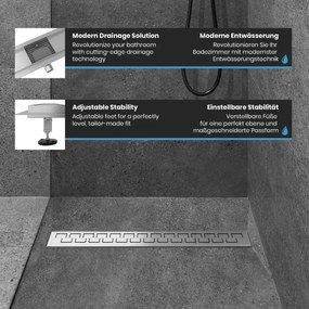 Aquamarin Sprchový podlahový žlab geometrický, 90 cm