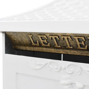 Poštovní schránka s podstavcem hliník vintage rezuvzdorná bílá - Default Title