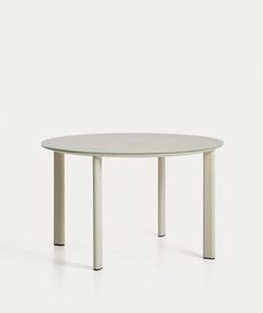 Kulatý zahradní jídelní stůl se skleněnou deskou ø 120 cm Erice – Kave Home
