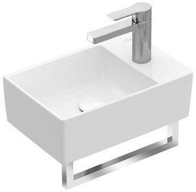 VILLEROY & BOCH Villeroy Boch MEMENTO 2.0: umývátko 400x260mm pro 1-otvorovou baterii, bílá Alpin, 43234001