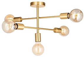 Endon 98786 - Lustr na tyči SOHAN 5xE27/10W/230V mosaz 98786