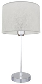 Stolní lampa PRATA, 1xMax.40W, stříbrné textilní stínidlo, CH