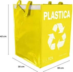 SIXTOL SORT EASY 3 BASIC 3 x 36 l / Tašky na tříděný odpad / 30x30x40