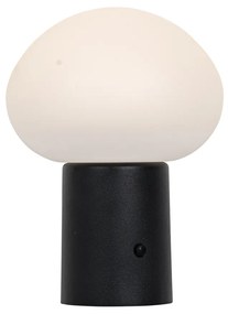Sada 2 dobíjecích LED stolních lamp hříbek černý - Louise