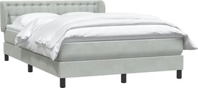 Box spring postel s matrací světle šedá 160x210 cm samet 3317865