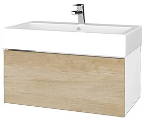 Dřevojas Koupelnová skříň VARIANTE SZZ 80 Varianta: N01 Bílá lesk / D16 Beton tmavý
