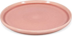 Růžový talíř z kameniny ø 27 cm Duna – ONA