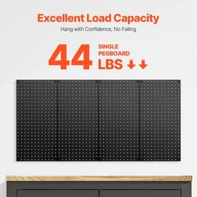 Kovové desky na hrazení 4 panely 61 × 30,5 cm nástěnný – SKU3-PEGBOARD Sada