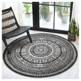 Kusový koberec Matto černý kruh 200cm