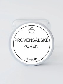 Samolepka na kořenky PROVENSÁLSKÉ KOŘENÍ bílá 5 cm základní písmo