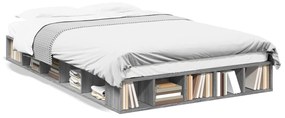 Rám postele šedý sonoma 120 x 200 cm kompozitní dřevo
