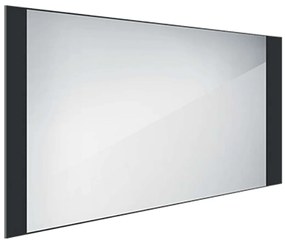 Nimco Zrcadla - Zrcadlo s LED osvětlením, 120x65 cm, hliník/černá ZPC 41006-90