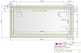 Starlight LED zrcadlo na chodbu do předsíně nástěnné do koupelny 412-375