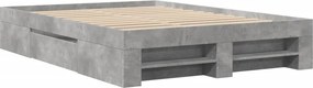 Rám postele betonově šedý 120 x 200 cm kompozitní dřevo 3295481